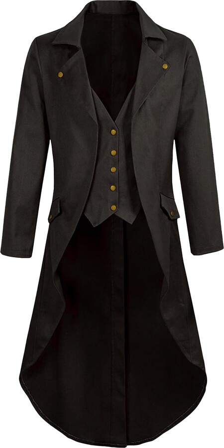 Maeau - Mens Steampunk Jacket Vintage Tailcoat Victorian Renaissance ...