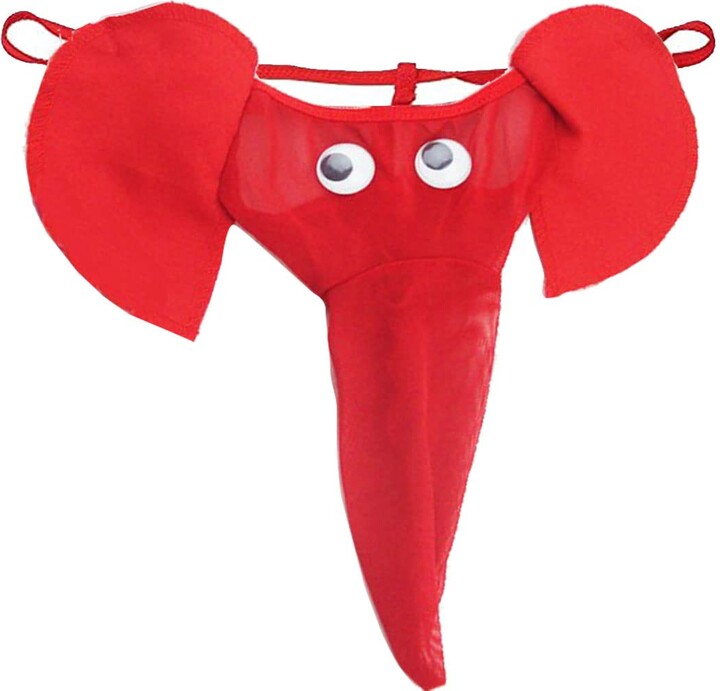 VemeFufu Red Elephant Cosplay Mankini for Men Sexy Hot Funny Costume ...