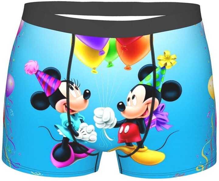 Zhengjianwei Mickey Mouse Cartoon Minnie Men'S Boxer Briefs Shorts Soft ...