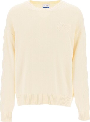 Off-White intarsia Arrow jumper - ShopStyle Crewneck Sweaters
