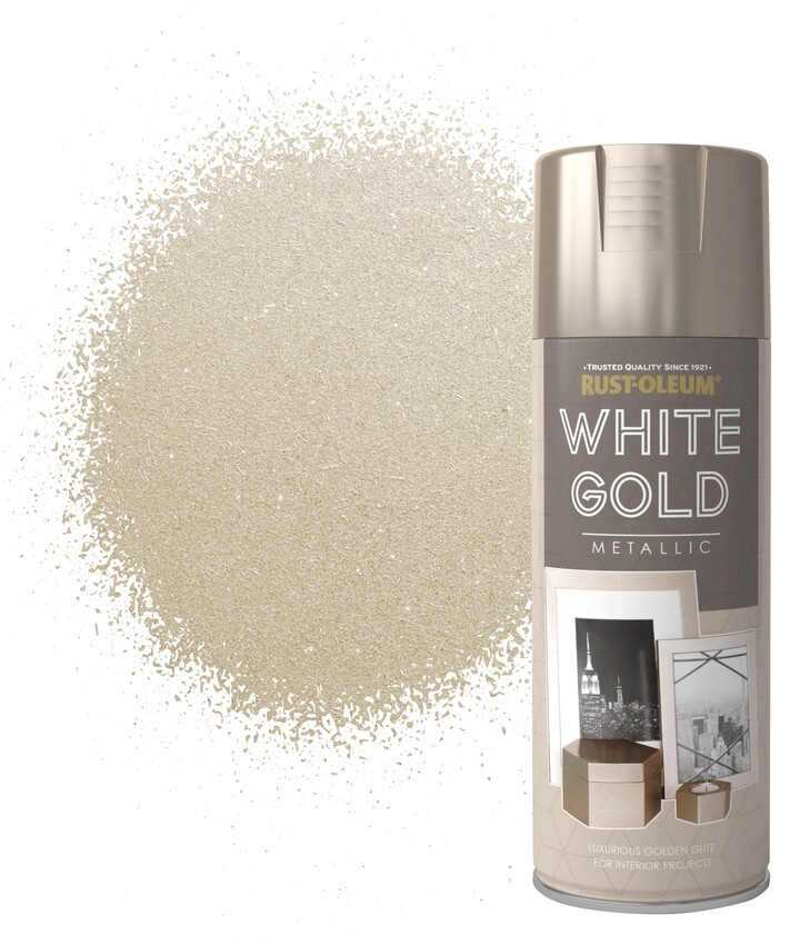 Rust-Oleum White Gold Metallic Spray Paint 400ml White - ShopStyle Home ...