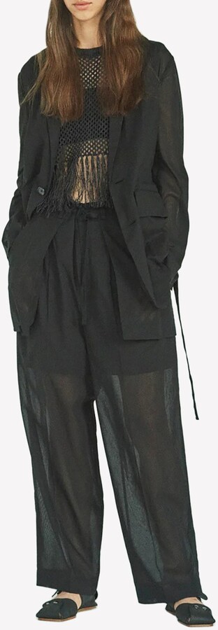 Rito Structure See-Through Straight Pants - ShopStyle