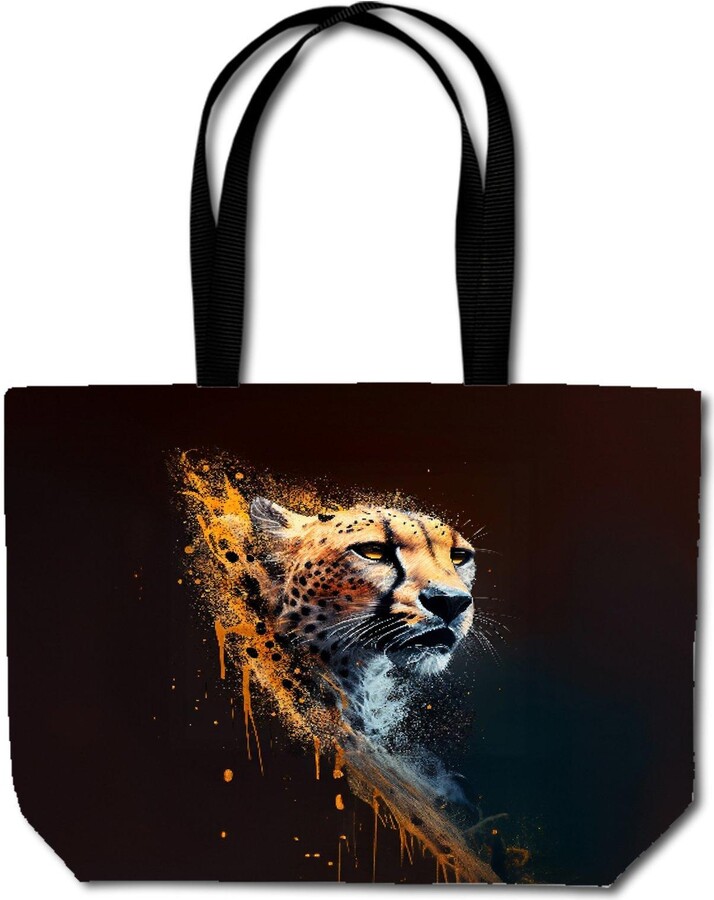 Warren Reed - Designer Cheetah Face Splashart Dark Background Beach ...