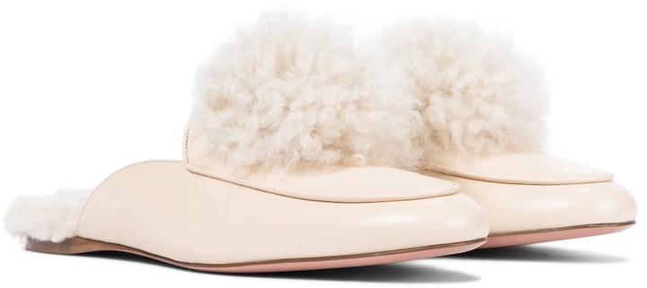 Aquazzura Foxy leather slippers - ShopStyle