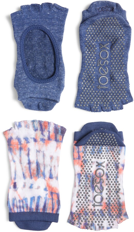 Tavi Noir ToeSox 2-Pack Assorted Low Rise Half Toe Gripper Socks ...