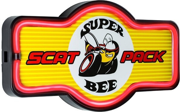 LED Dodge Super Bee Scat Neon Light Sign Wall Decor Yellow/Red ...