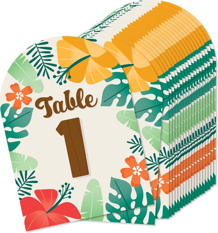 Big Dot of Happiness Tropical Luau - Hawaiian Beach Party Double-Sided ...