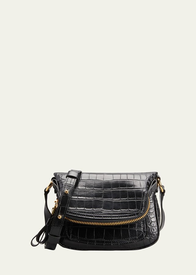 Tom Ford Jennifer Mini Croc-Embossed Crossbody Bag - ShopStyle
