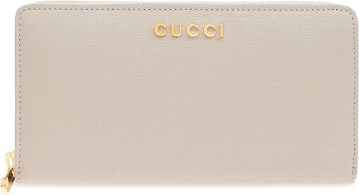 Gucci Logo Lettering Zip-Around Wallet - ShopStyle