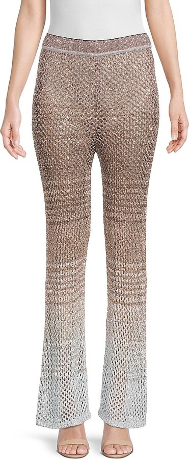 Missoni High Rise Metallic Sheer Pants - ShopStyle