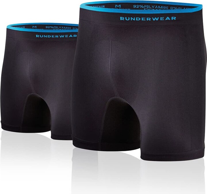 Runderwear Men's Running Boxers (Pack of 2) - Chafe-Free Running ...