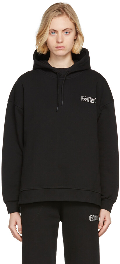 Ganni Black Software Isoli Hoodie - ShopStyle
