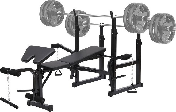 WhizMax Olympic Weight Bench, Adjustable Bench Press Rack with 2 Squat ...