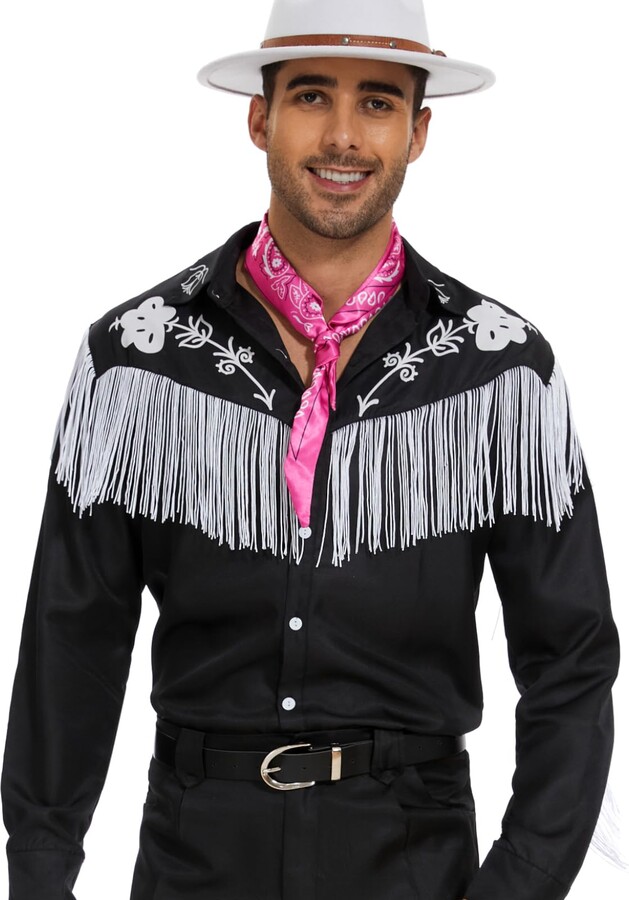 AYYOHON Ken Costume Adult Cowboy Costumes Ken Shirt for Men Couples ...