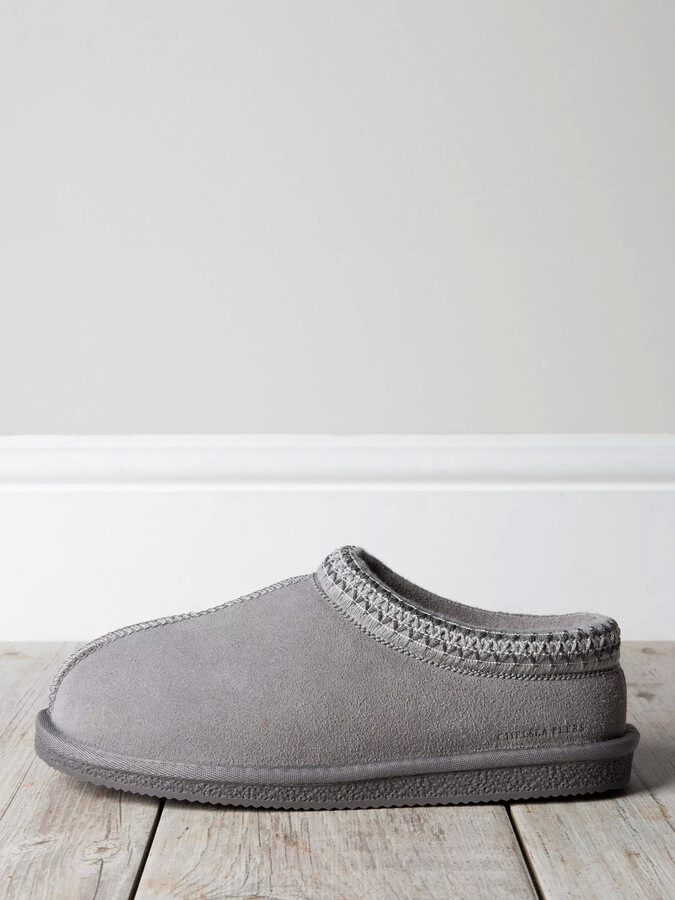 Chelsea Peers Suede Sheepskin Short Boot Slippers - ShopStyle