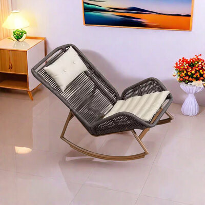SUPROT The Elegant PU Rattan Rocking Chair Rocking Chair - ShopStyle ...