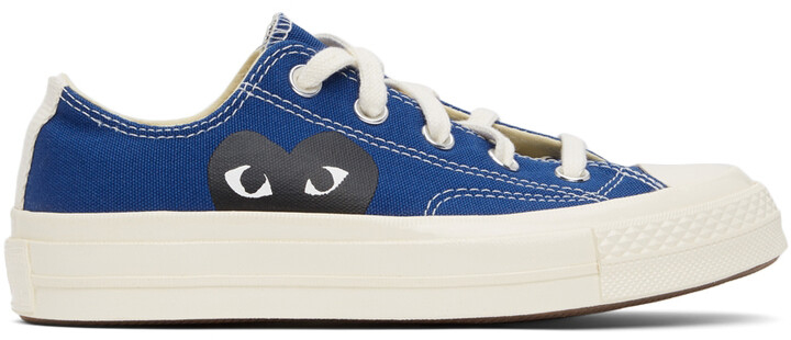 Comme des Garçons PLAY Blue Converse Edition Half Heart Chuck 70 Low ...