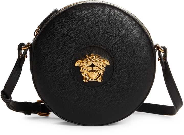 Versace La Medusa Round Leather Camera Bag - ShopStyle