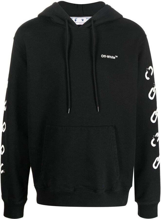 Off-White chain-link Arrows-motif hoody - ShopStyle Sweatshirts & Hoodies