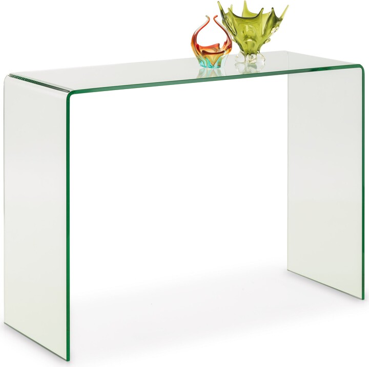 Dunelm Amalfi Bent Glass Console Table - ShopStyle