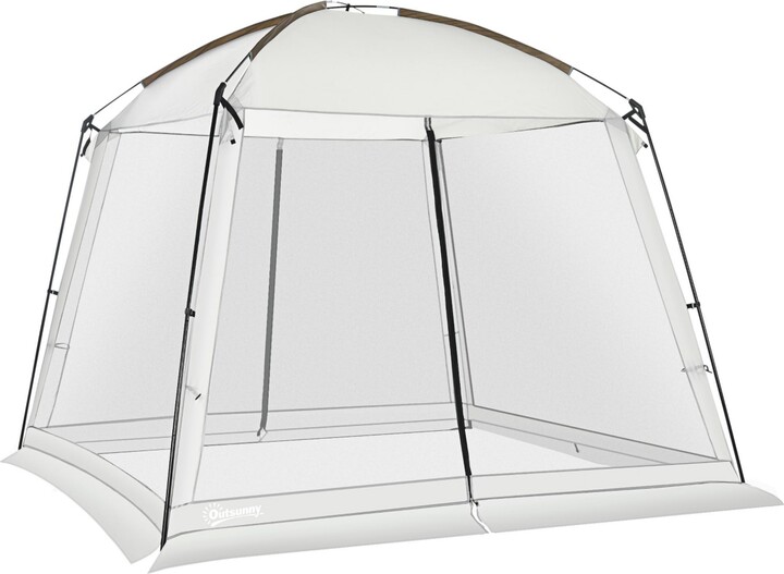Outsunny 10' x 10' Screen House Room, UV50+ Screen Tent with 2 Doors ...