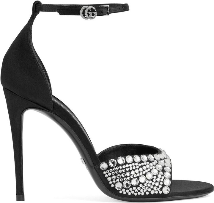 Gucci Crystal-embellished high heel sandals - ShopStyle