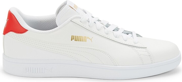 Puma Smash V2 Leather Low-Top Sneakers - ShopStyle