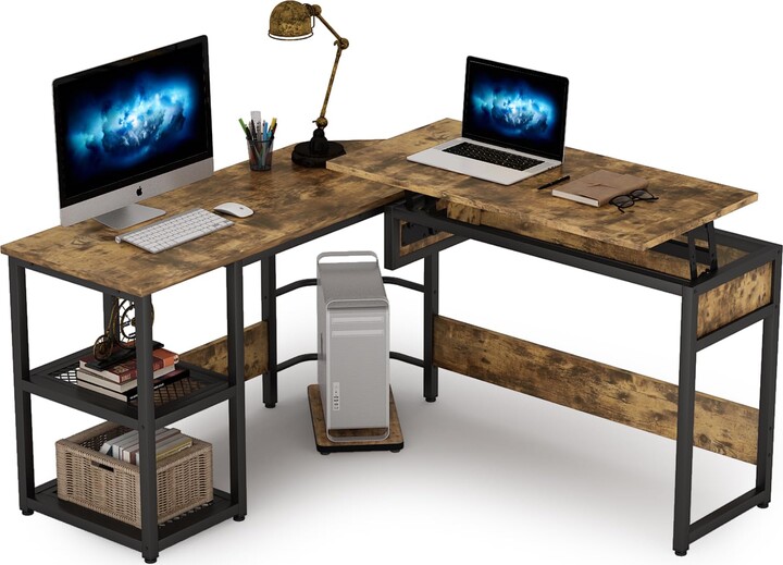 Tribesigns L Shaped Desk with Lift Top - ShopStyle Home Office