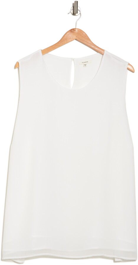 Pleione Double Layer Tank - ShopStyle Plus Size Tops