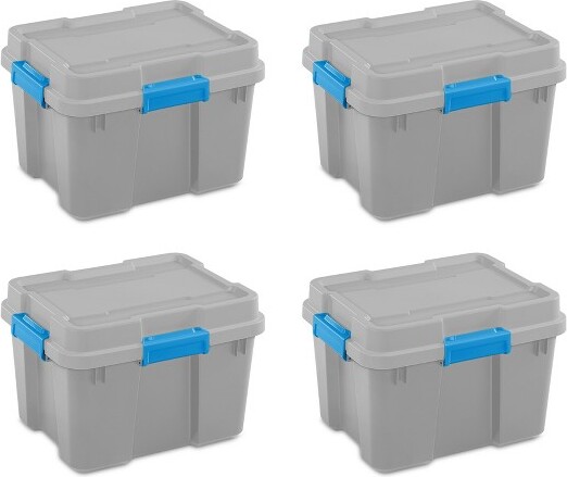 Sterilite 20 Gallon Heavy Duty Plastic Home Organizing Stackable ...