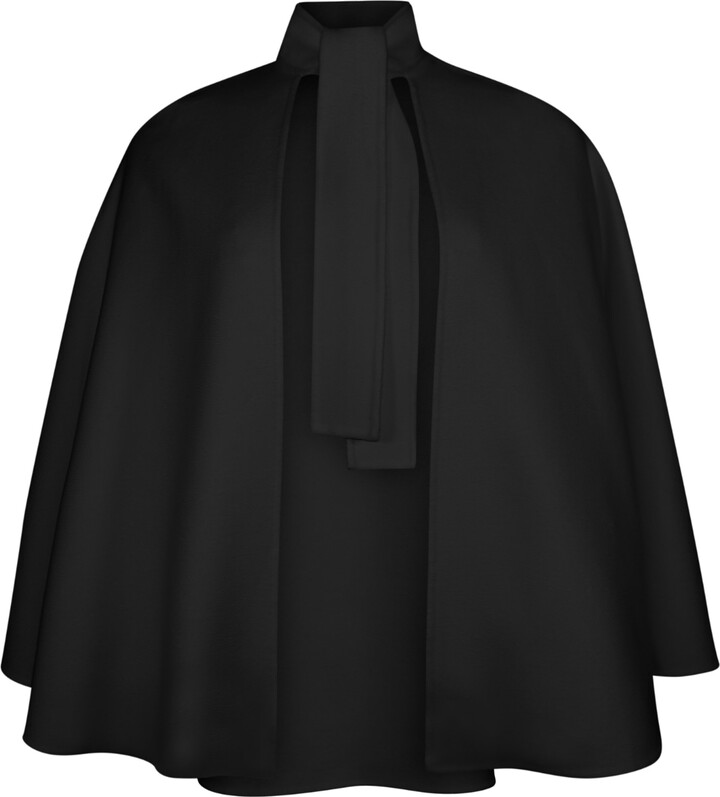 Safiro Black Double Cashmere Ladies Cape - ShopStyle Jackets