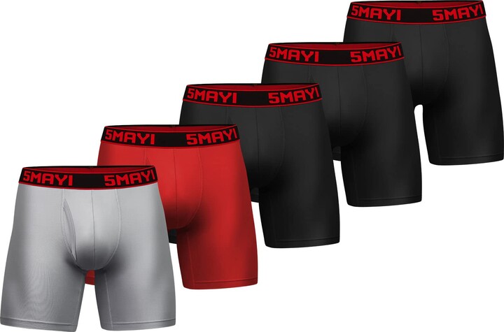 5Mayi Mens Boxers Multi Pack Mens Boxer Shorts for Men Sports Underwear ...