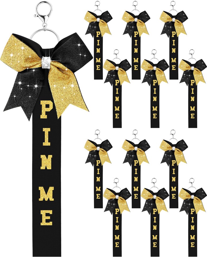 Landical Cheer Pin Me Ribbon Cheer Keychain Cheer Ribbon Pins with ...