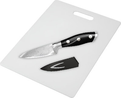 APARTMENTS 4-Inch Chef's Knife Paired With Kitchen Safety Large Cutting ...