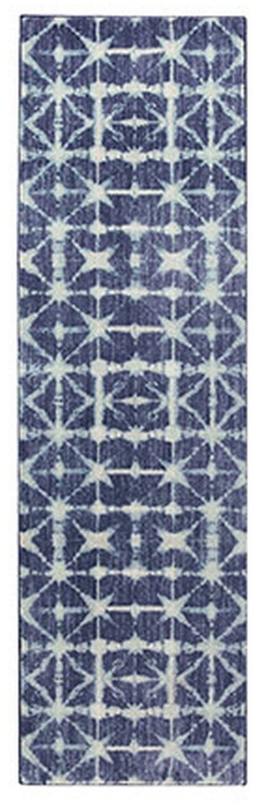 Scott Living Expressions Triangle Accordion Indigo 2'4" x 7'10" Runner ...