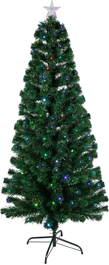 Northern Lights Northlight 6Ft Pre-Lit Led Color Changing Fiber Optic ...