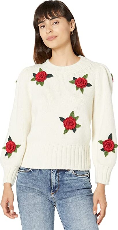 Kate Spade Crochet Roses Sweater - ShopStyle