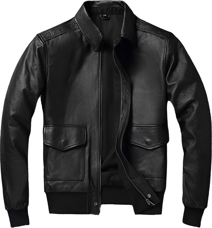 Ignete Ltd Mens A2 Aviator Cockpit Style Bomber Leather Jacket | Pilot ...