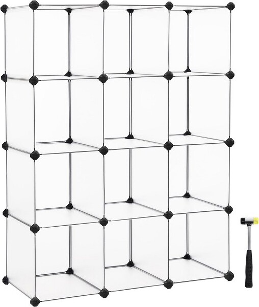 Songmics 12 Cube Storage Organizer Modular Storage Cube Bookshelf DIY ...