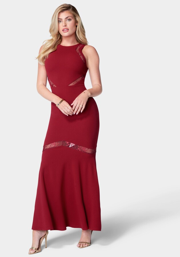 Bebe Mesh Inset Gown - ShopStyle Evening Dresses