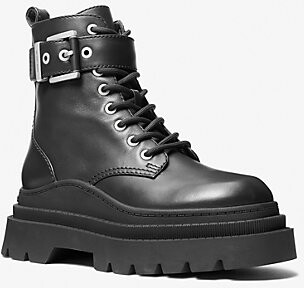 MICHAEL Michael Kors MK Colby Leather Combat Boot - ShopStyle