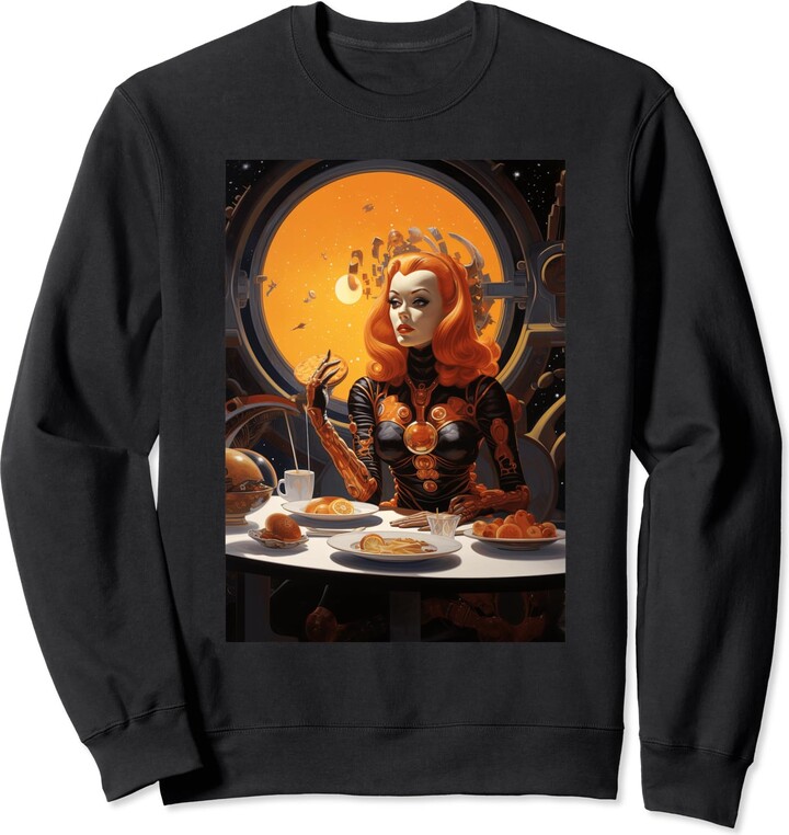 Atompunk Sci Fi Futuristic Aesthetic Designs Atompunk: Woman Eating in ...