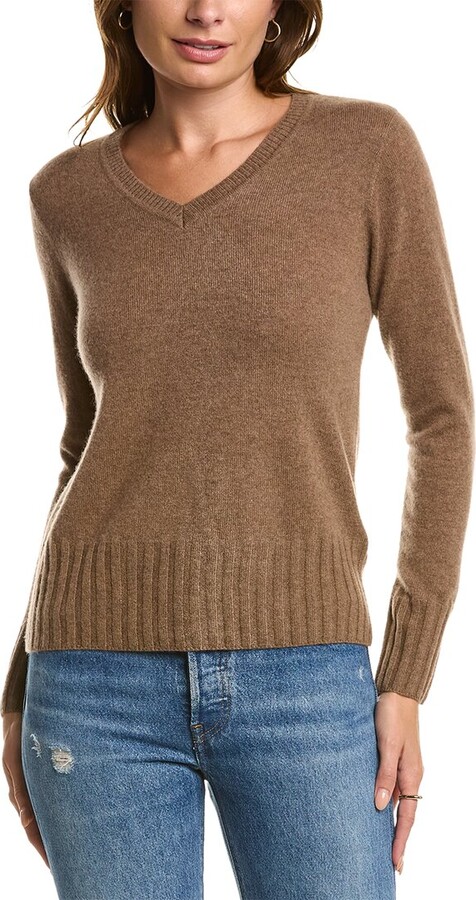 Qi Essential Cashmere V-Neck Sweater - ShopStyle