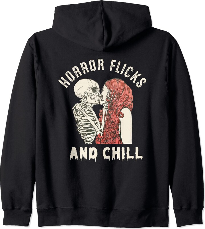 Horror Flicks and Chill Apparel Horror Flicks and Chill Scary Movie Zip ...