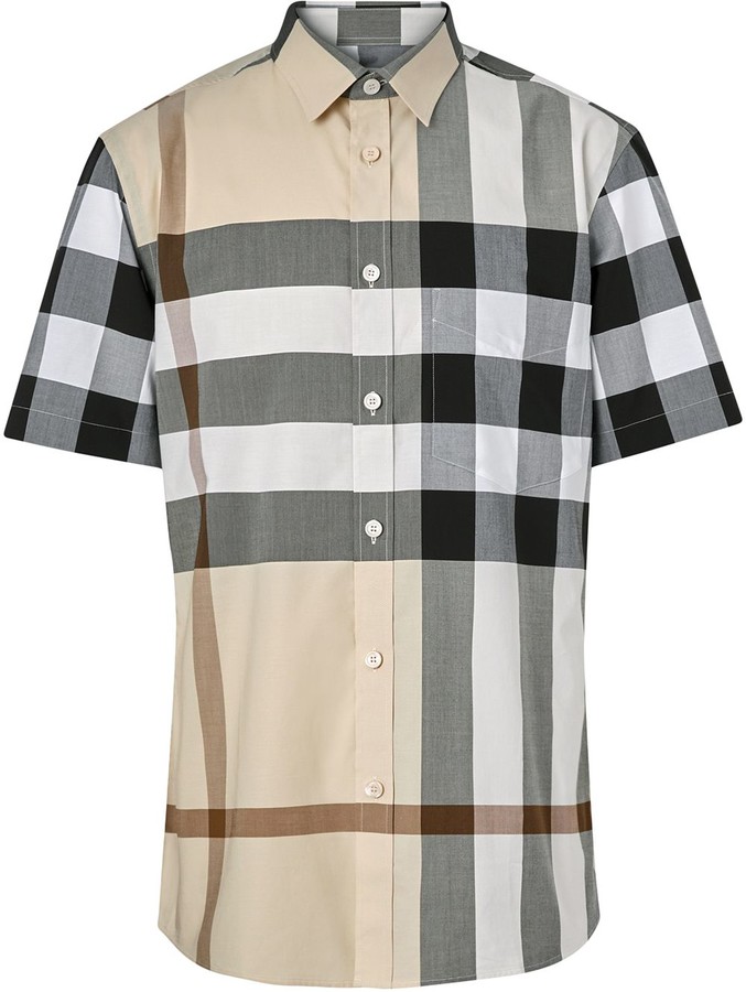 Burberry Check Pattern Shirt - ShopStyle