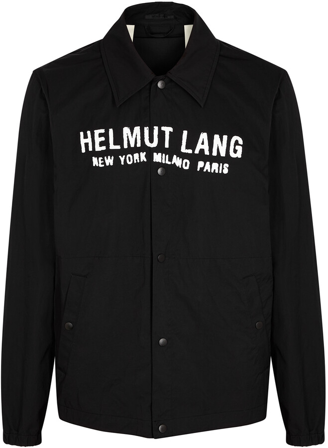 Helmut Lang Stadium black logo shell-twill jacket - ShopStyle