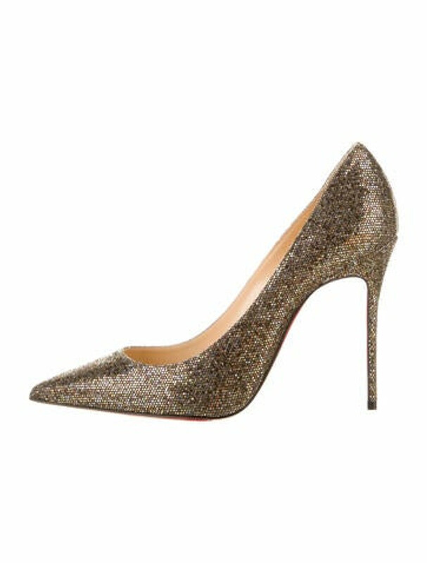 Christian Louboutin Decollete Pumps Gold - ShopStyle