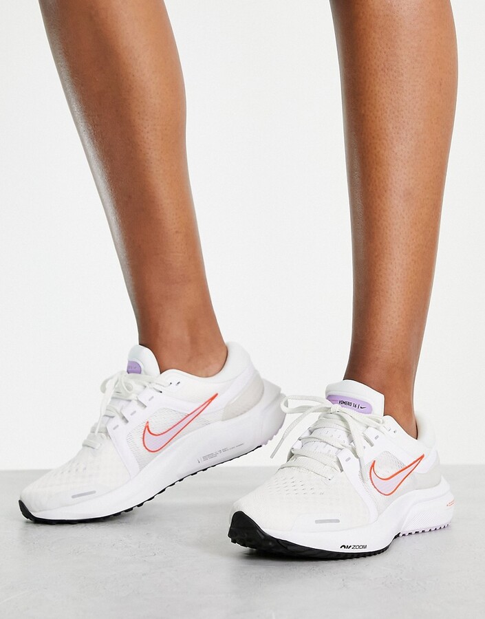Nike Running Air Zoom Vomero 16 trainers in white - ShopStyle