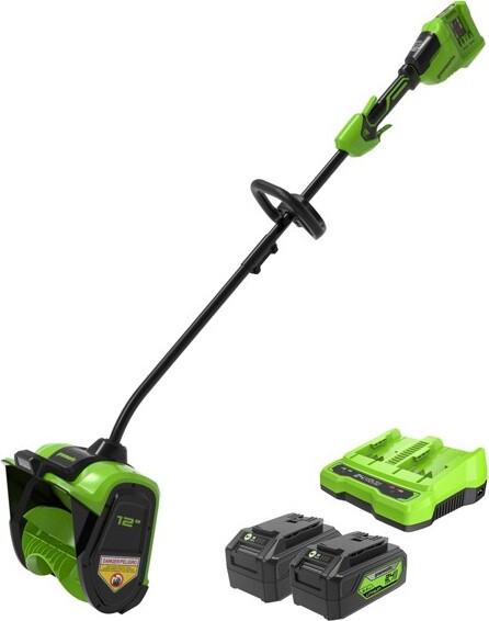 Greenworks 12" Brushless Snow Shovel with Light Kit: 24V Lithium Ion ...