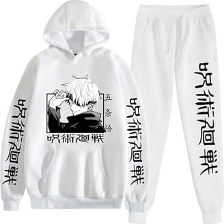 HongwenStore Jujutsu Kaisen Hoodie and Sweatpants Set Unisex Anime Gojo ...